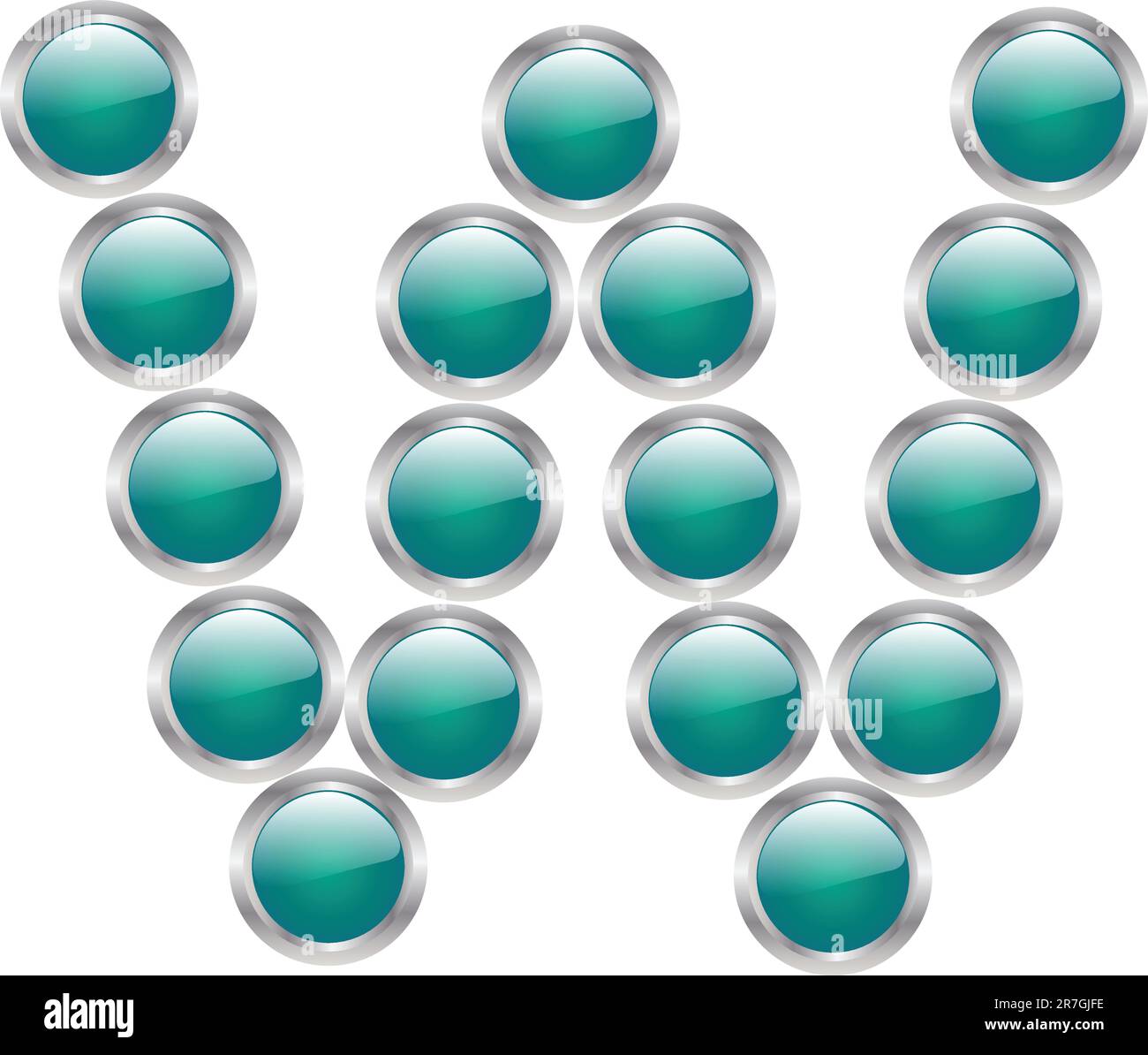 letter in button - vector Stock Vector Image & Art - Alamy