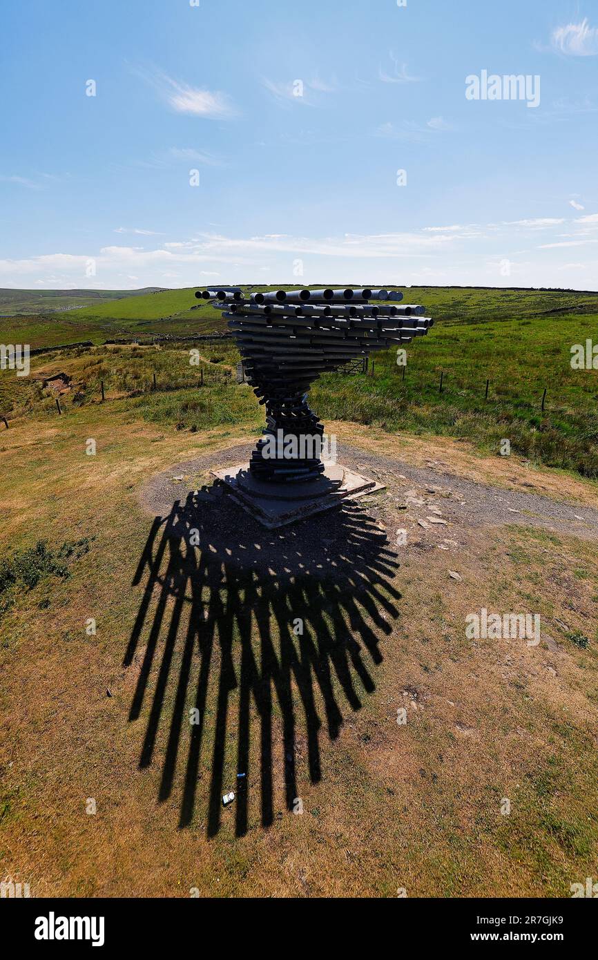The Singing Ringing Tree at Crown Point in Burnley,Lancashire,Uk. It is ...