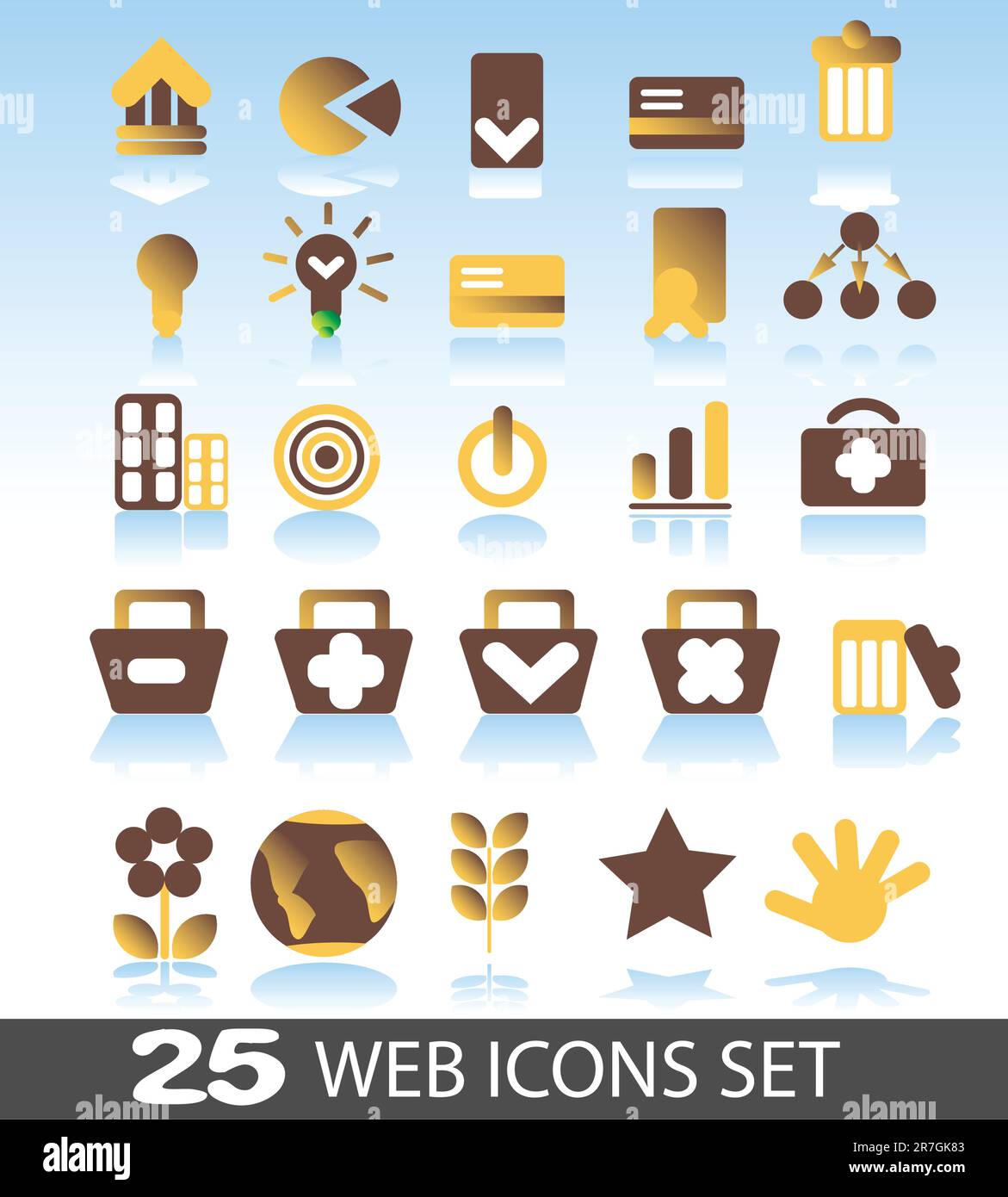 25 web icons set Stock Vector Image & Art - Alamy