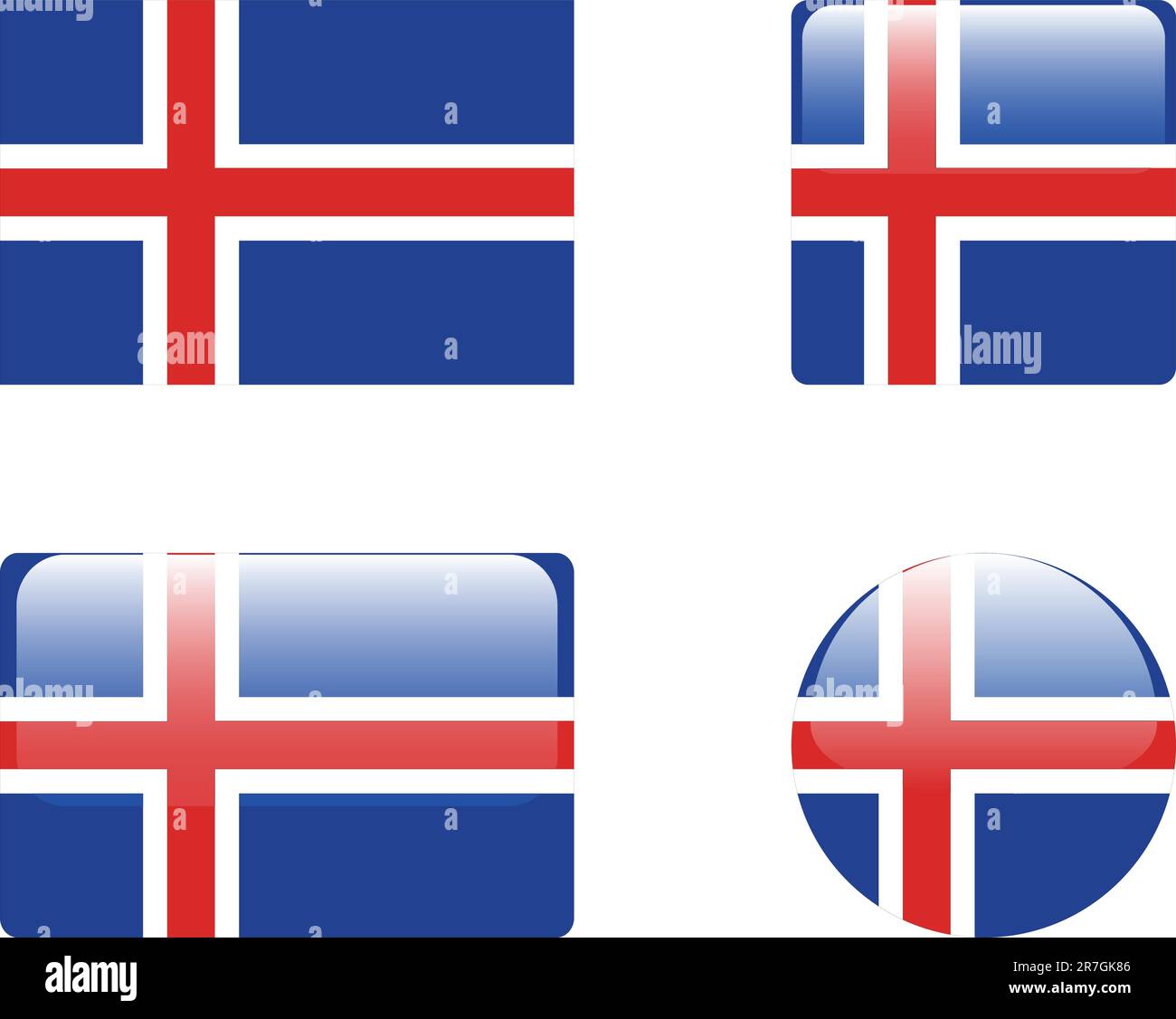 Iceland Flag Cloth Stock Vector Images Alamy
