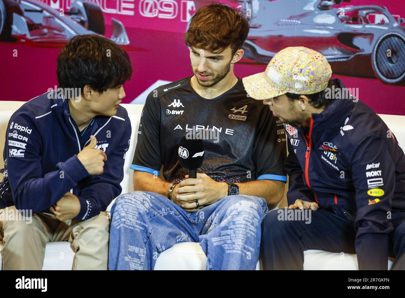 TSUNODA Yuki (jap), Scuderia AlphaTauri AT04, portrait GASLY Pierre ...