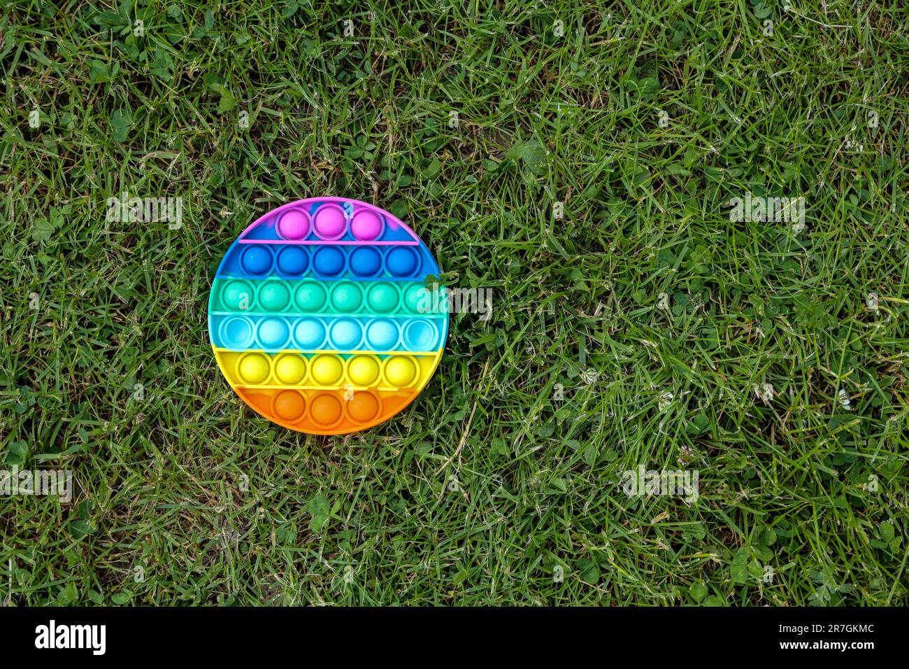 Pop It Simple Dimple - round silicone sensory anti-stress Fidget toy ...