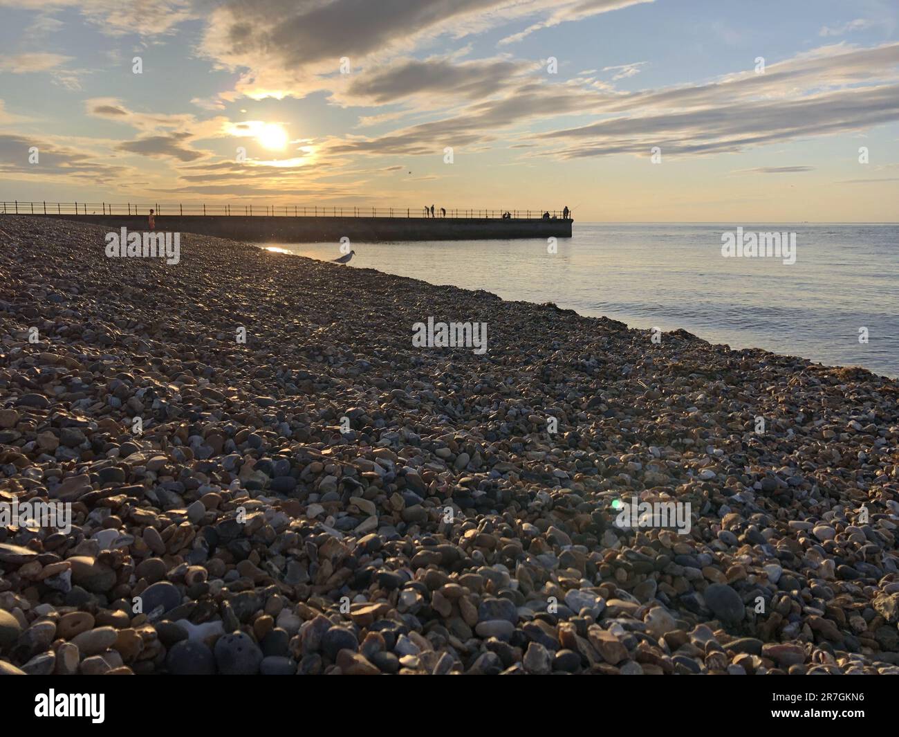Looking Across a Decorative Stack of Different Coloured Stones, Pebbles ...