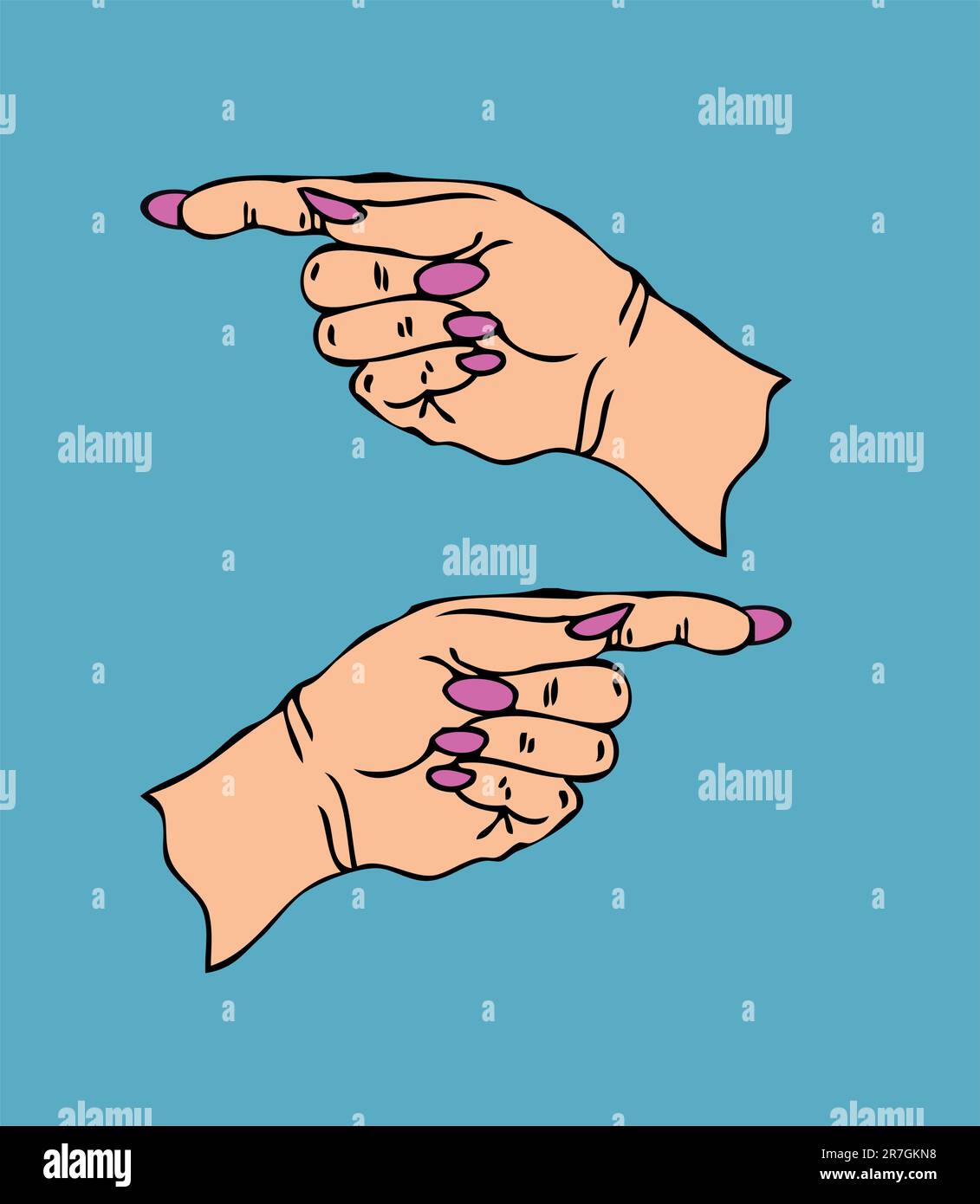 Baby clipart vintage hand Stock Vector Images - Alamy