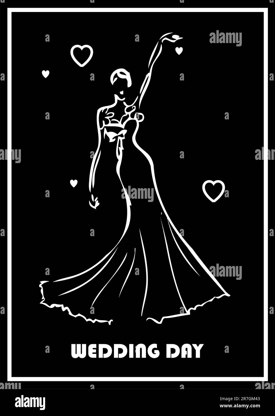Wedding Greeting Card Template Vector Fake Tattoo Black And White Stock wedding-greeting-card-template-vector-fake-tattoo-black-and-white-stock