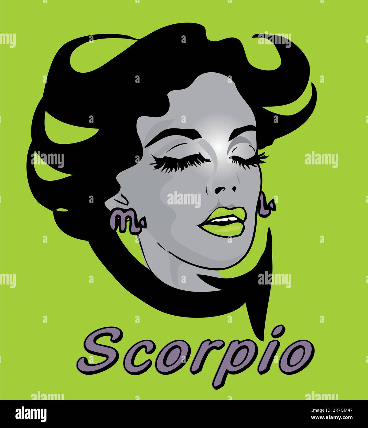 Portrait scorpio woman Stock Vector Images - Alamy