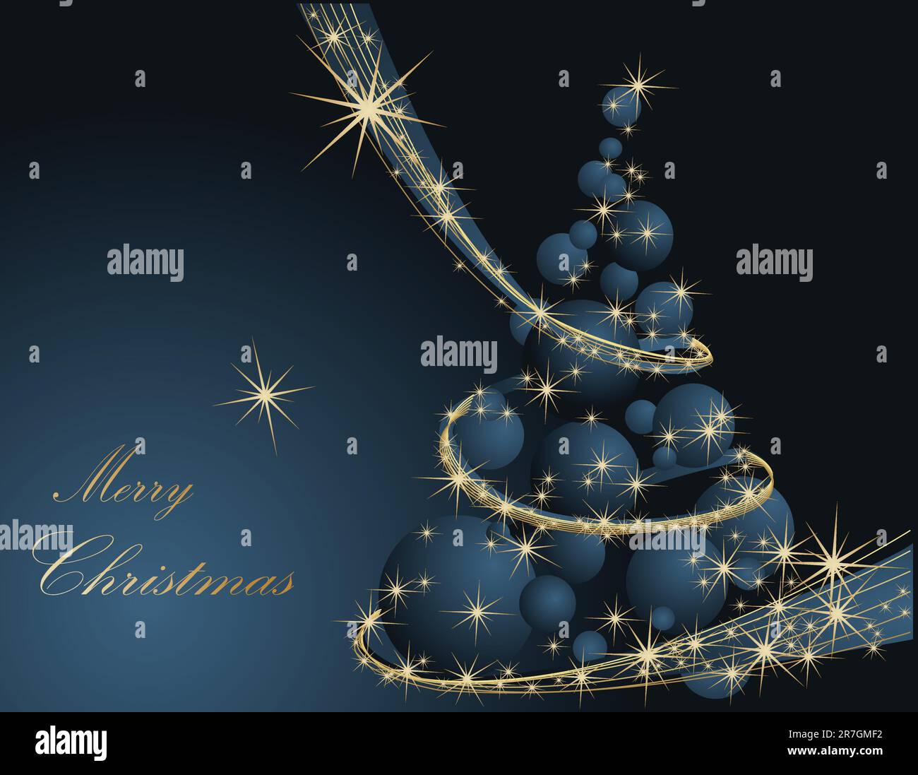 Merry Christmas background gold and blue Stock Vector Image & Art - Alamy