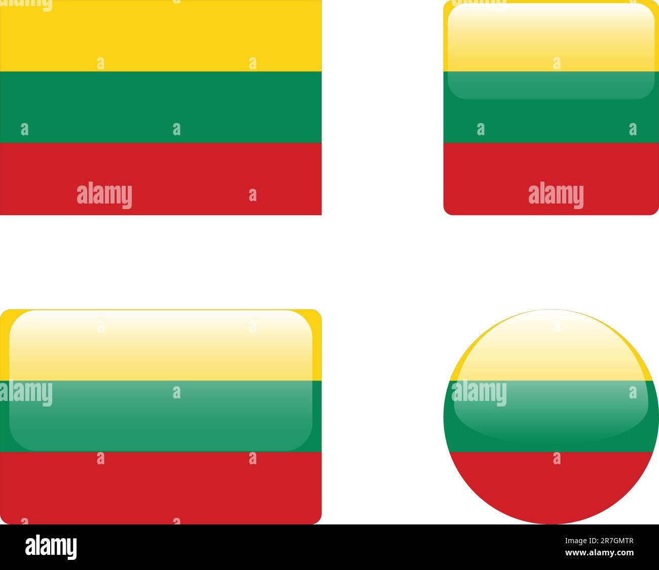 Lithuania flag button Stock Vector Images - Alamy