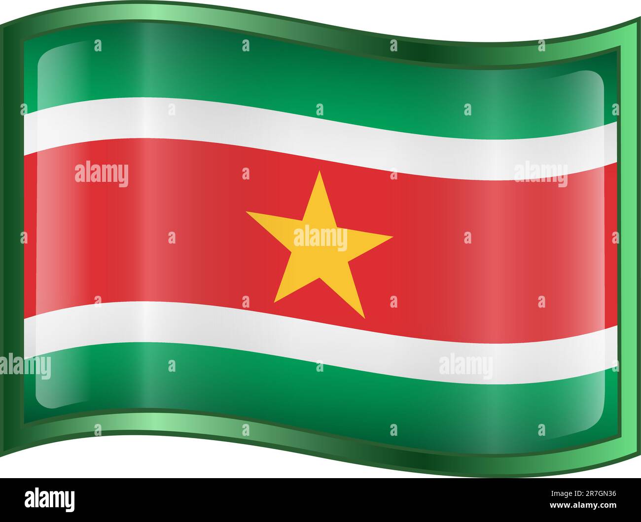 Waving suriname flag vector hi-res stock photography and images - Alamy