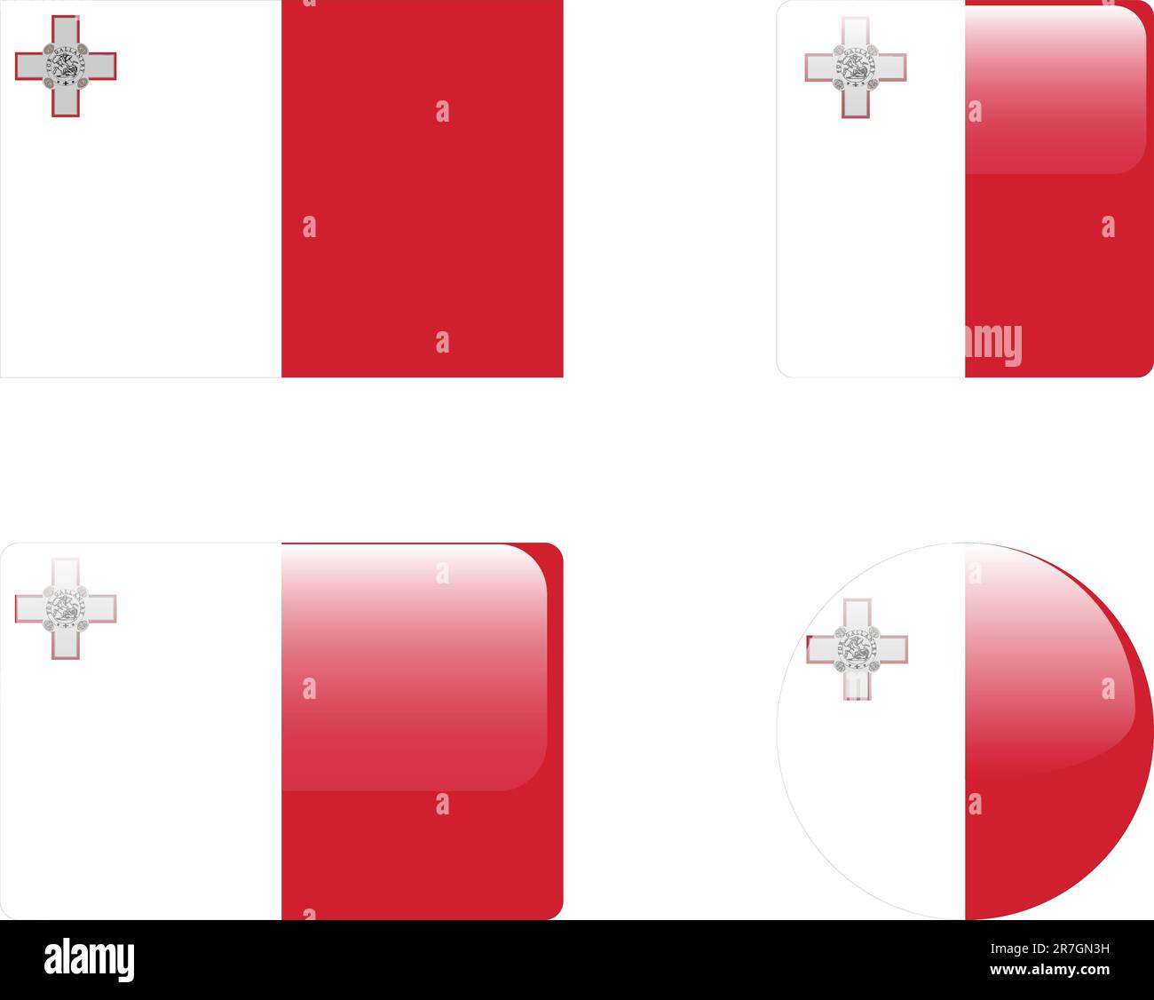 malta flag & buttons collection - vector Stock Vector Image & Art - Alamy