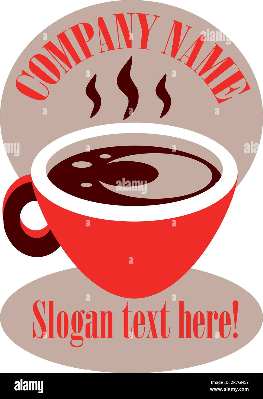 Coffee Cup Sign Label place for company name and slogan Stock Vector ...