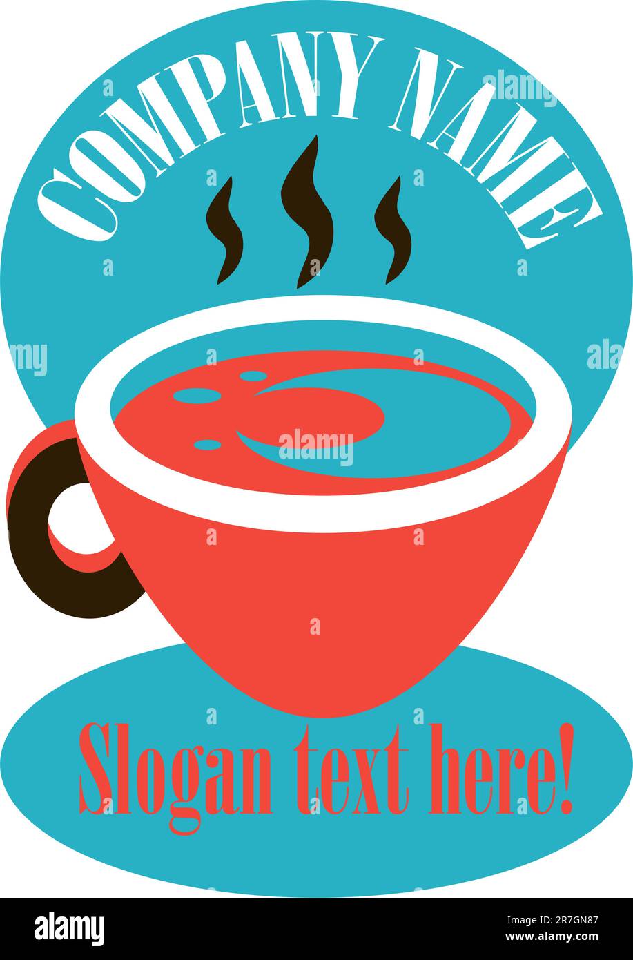 Coffee Cup Sign Label place for company name and slogan Stock Vector ...