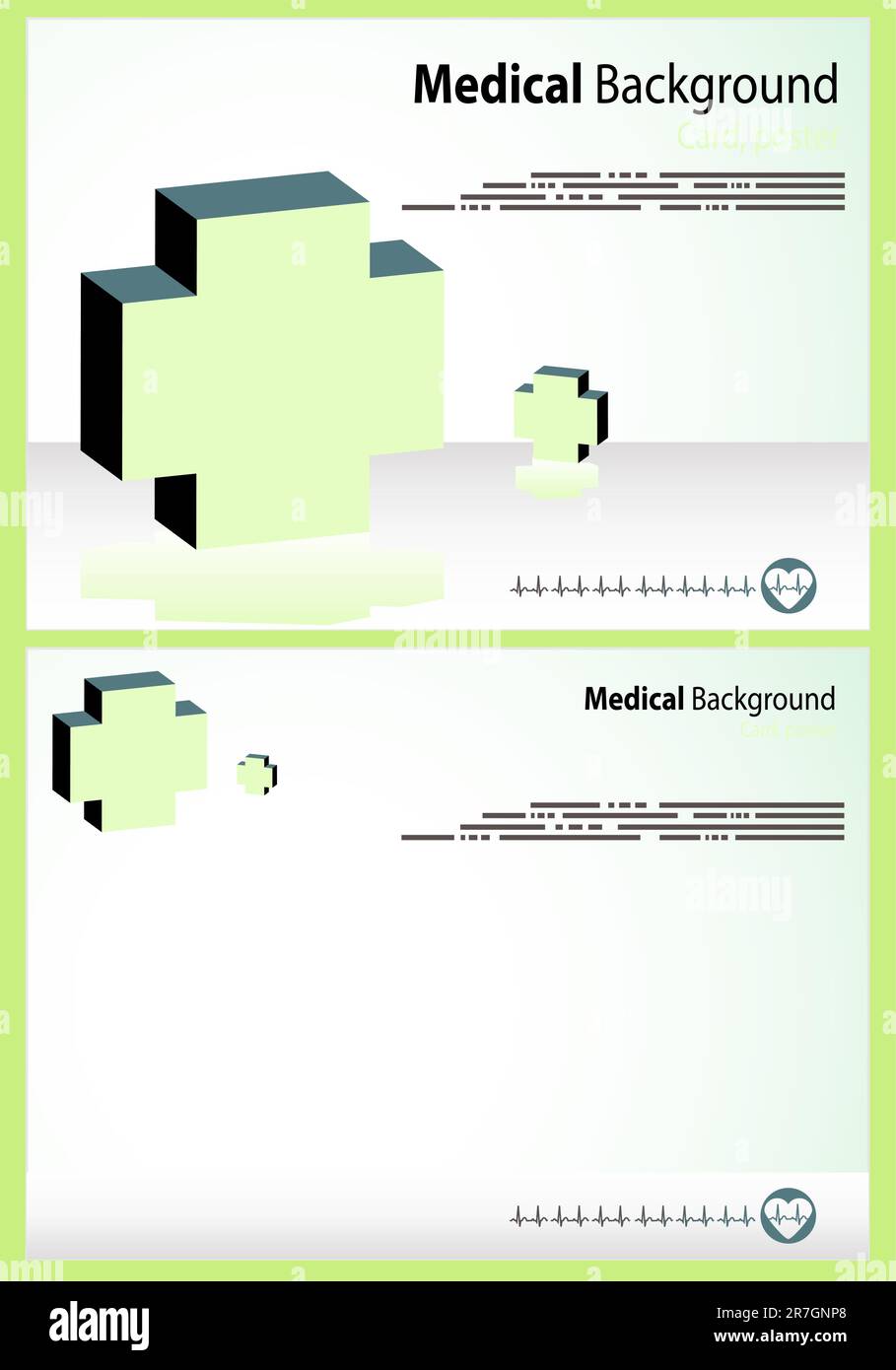 2 Medical backgrounds, Vector cardio cover and layout with ecg, cross ... 2 Medical backgrounds, Vector cardio cover and layout with ecg, cross ...