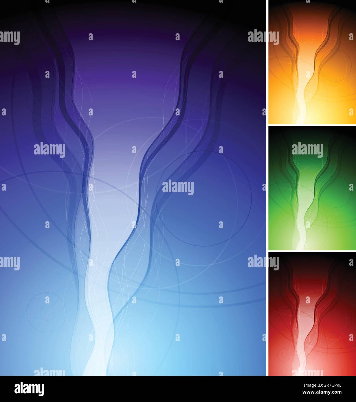 Abstract vertical wavy backgrounds. Eps 10 vector. Four colours Stock ...