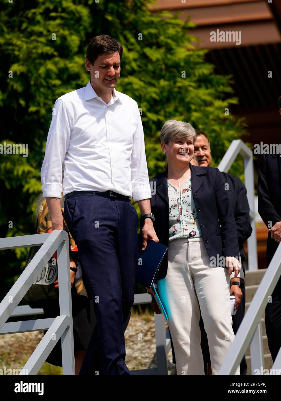 Ernie george of the tsleil waututh nation and susan miller hi-res stock ...