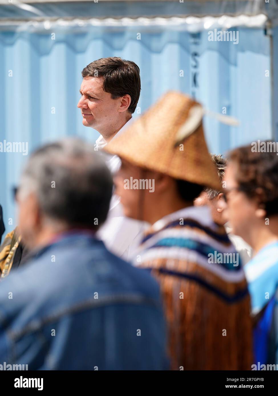 Ernie george of the tsleil waututh nation and susan miller hi-res stock ...