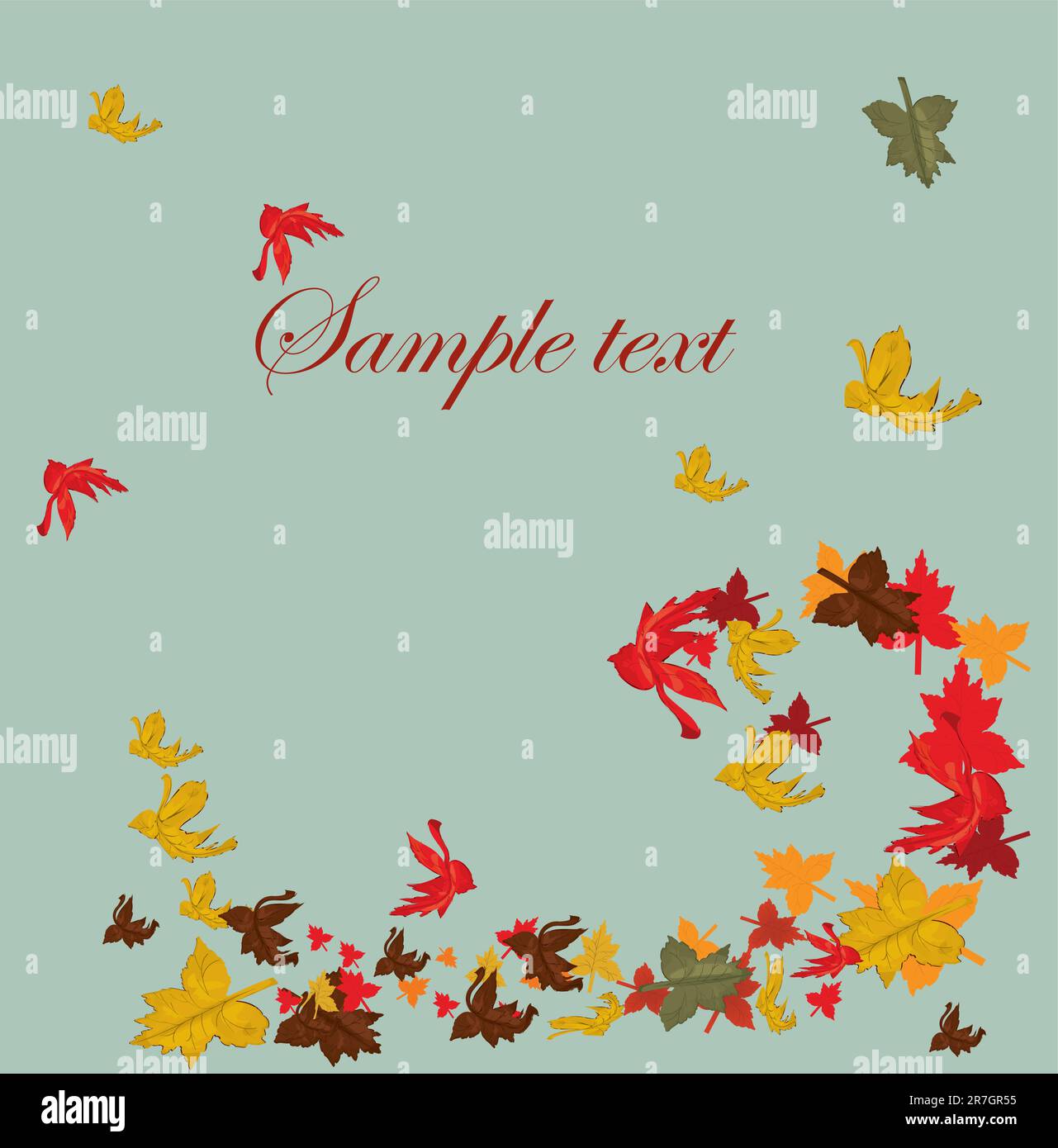 Stylized autumn tree falling hi-res stock photography and images - Alamy