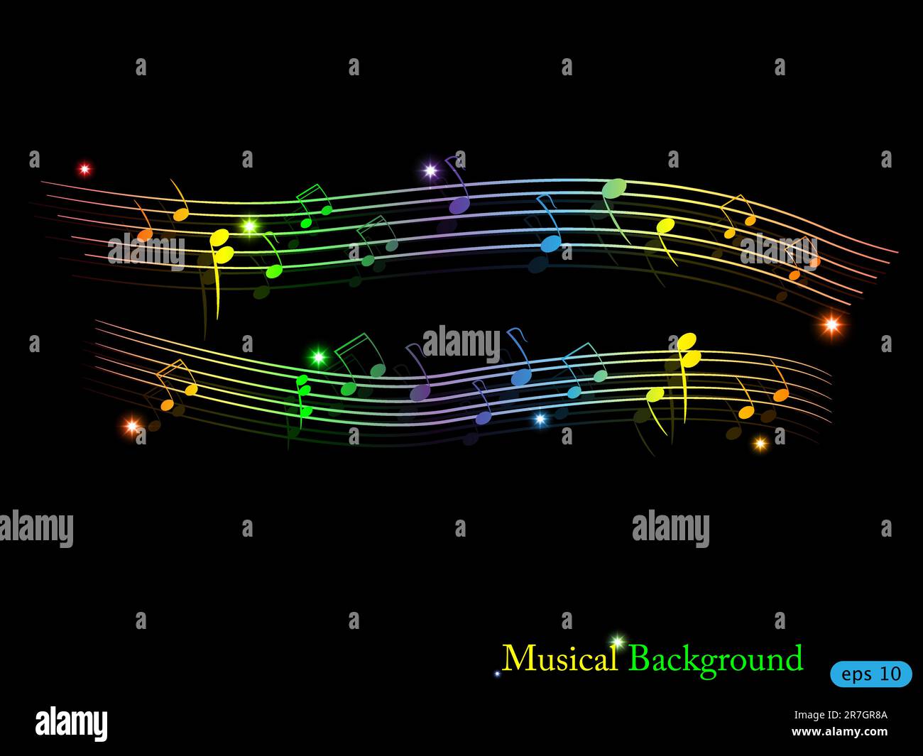 Vector multi colored musical shiny background Stock Vector Image & Art ...