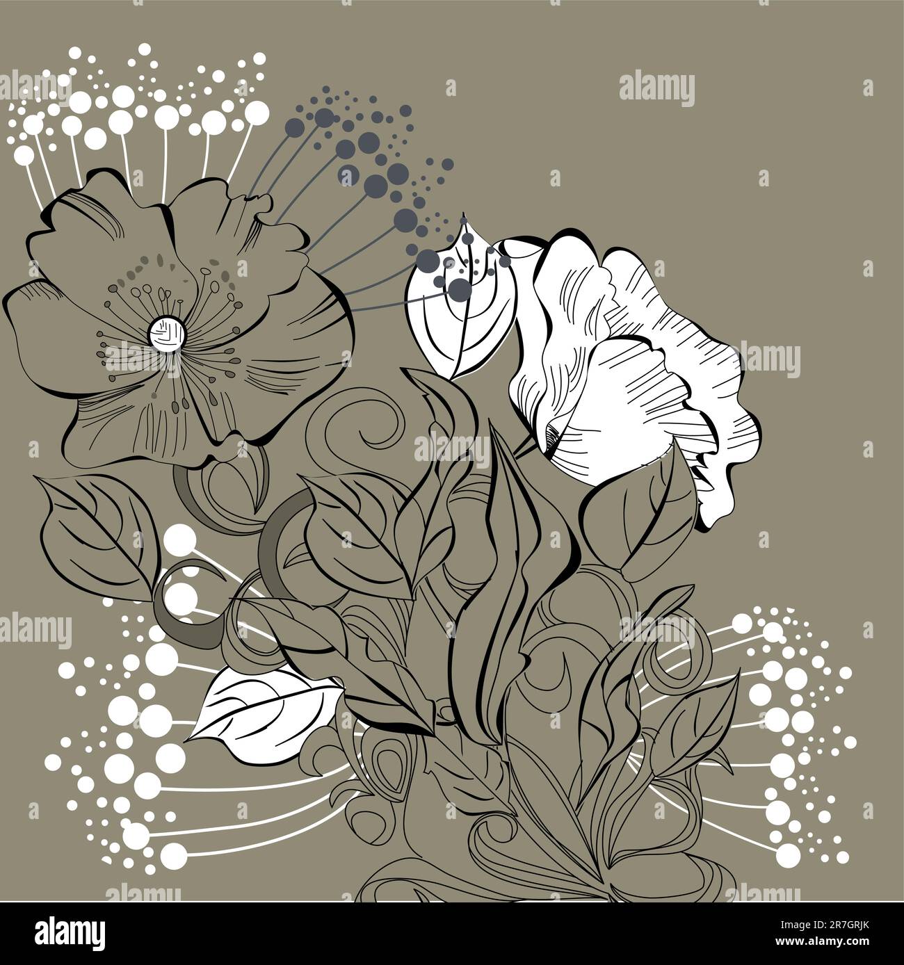 Background with floral element Stock Vector Image & Art - Alamy