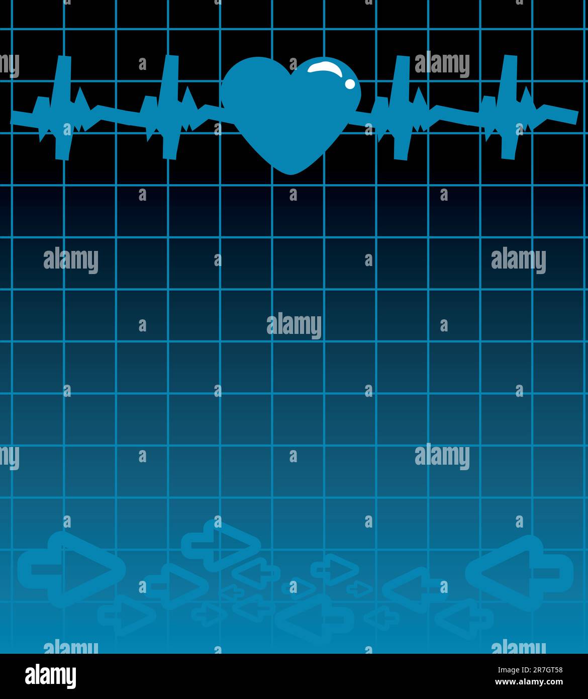 Editable vector background - heart and heartbeat symbol Stock Vector ...