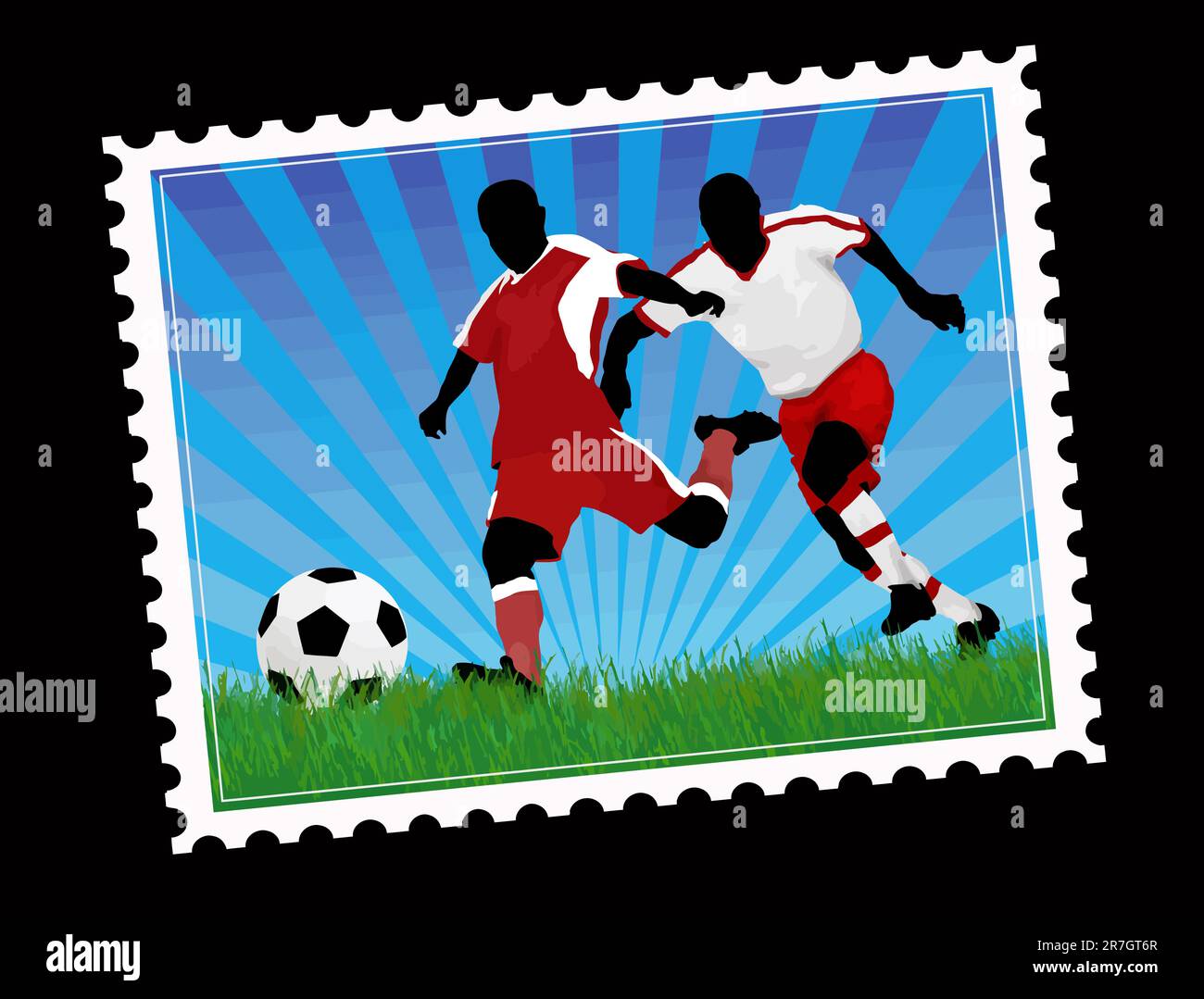 Postal soccer stamp, vector illustration Stock Vector Image & Art - Alamy