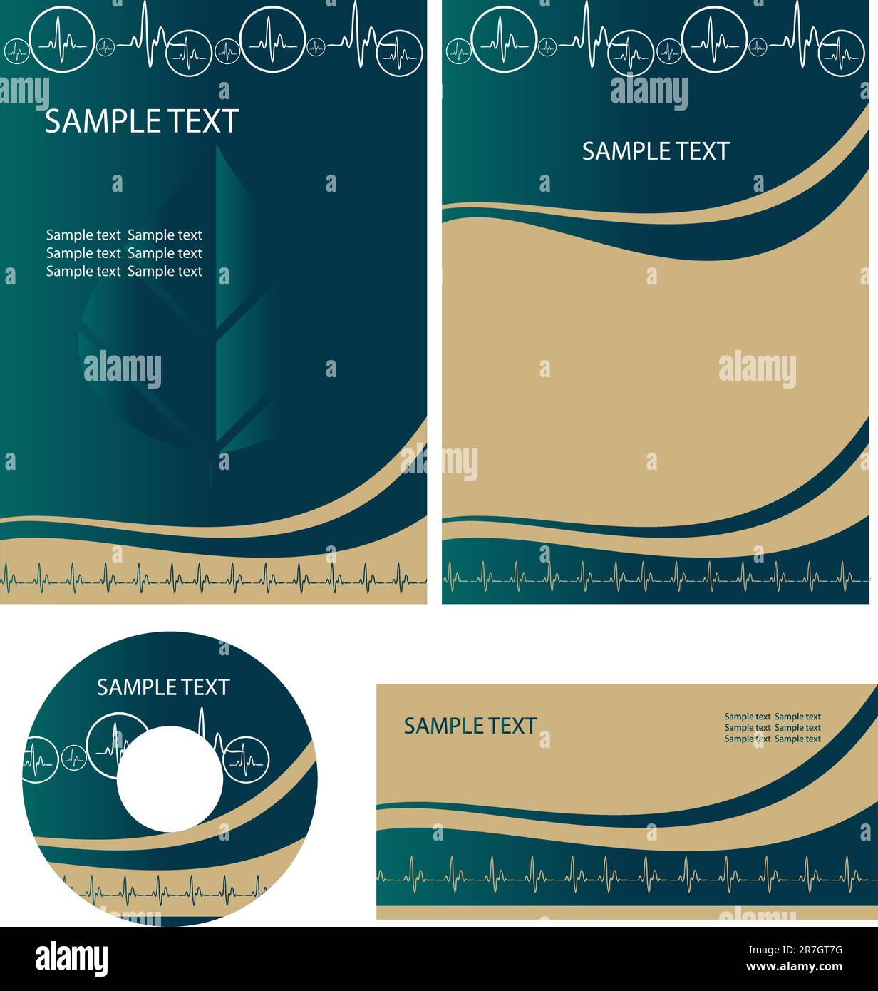 Medical backgrounds, Corporate identity template. Vector cardio BIO ...