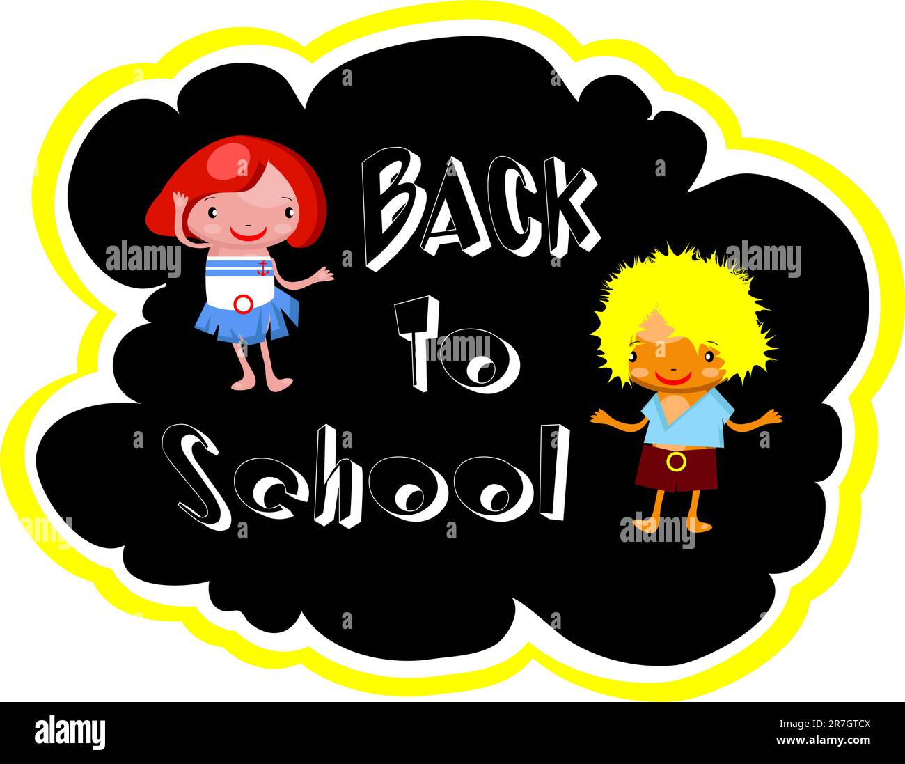 Happy school child Stock Vector Images - Alamy