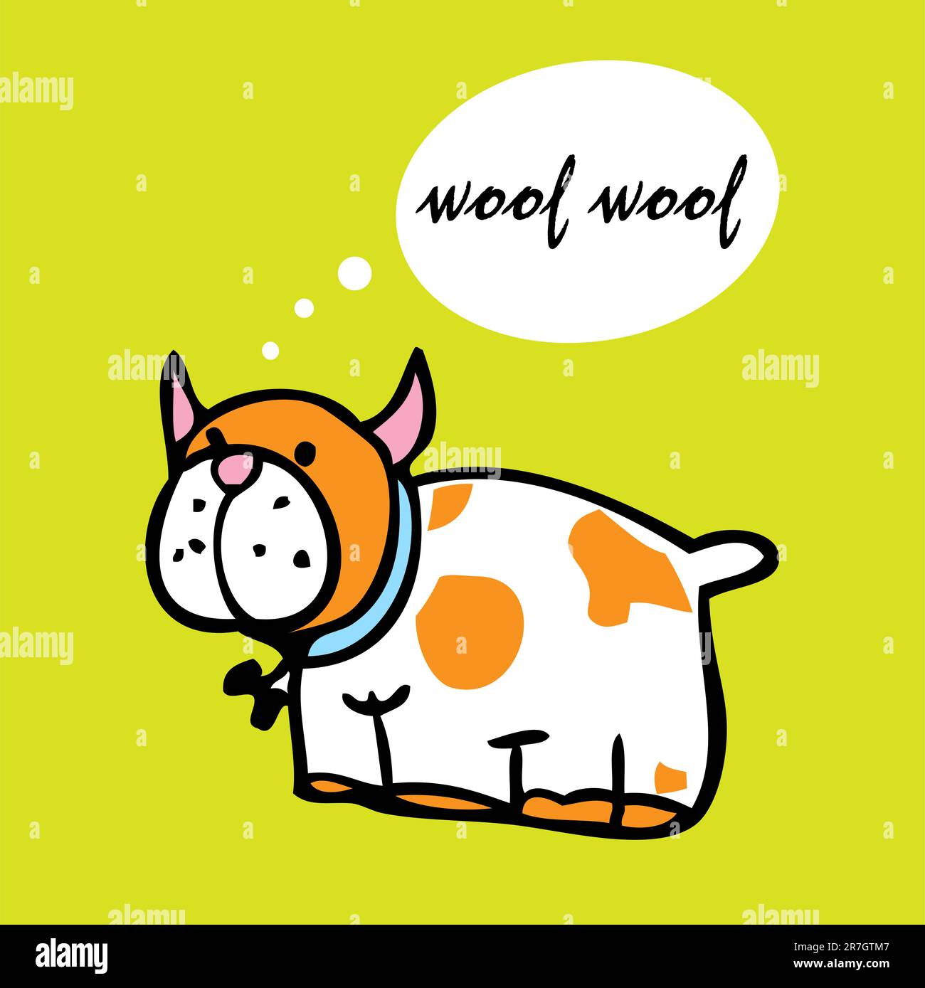 Dog cartoon card with bobble vector fake poster Stock Vector Image ...