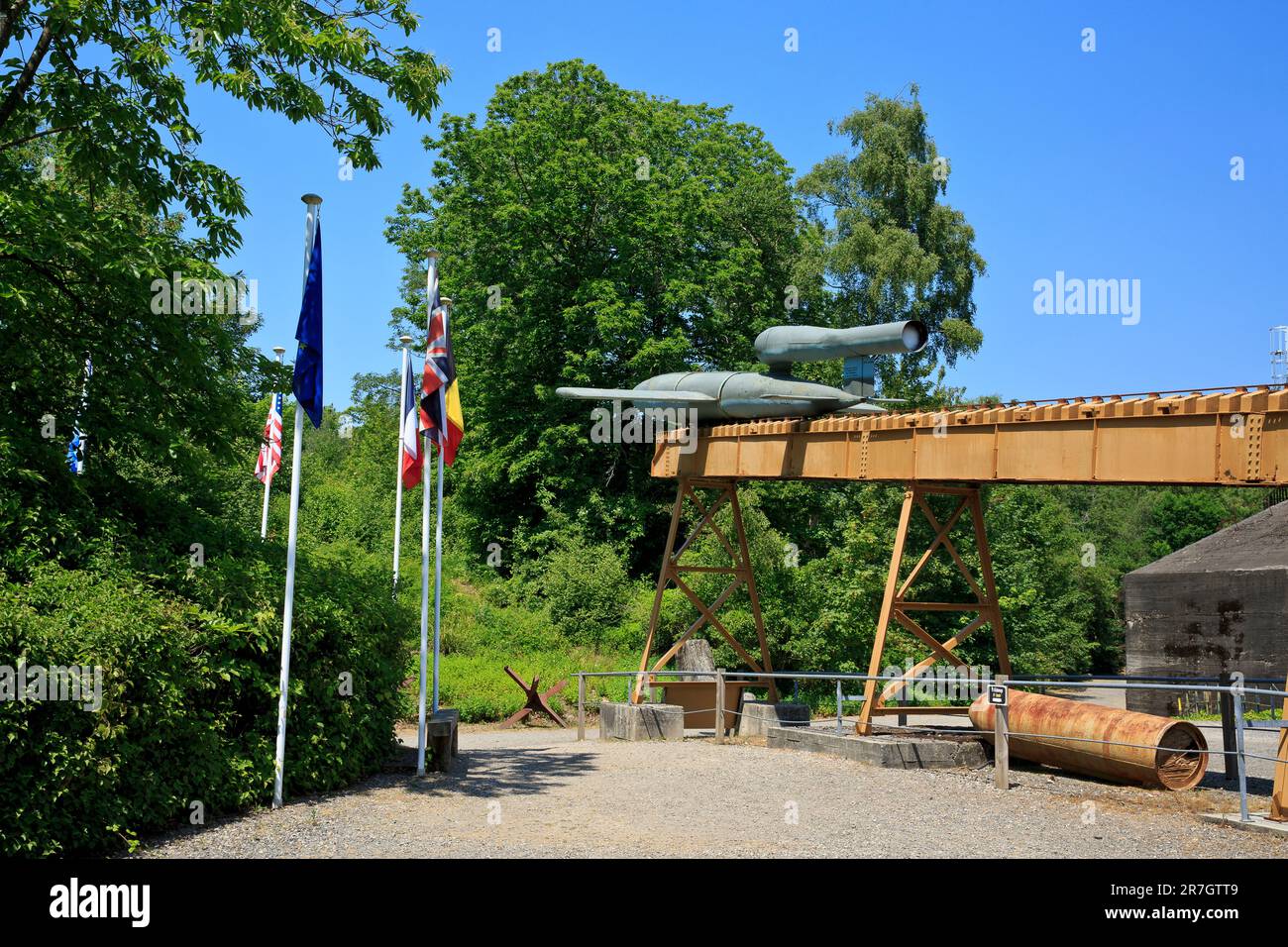A Second World War Nazi Germany V-1 (Vengeance Weapon 1) flying bomb at ...