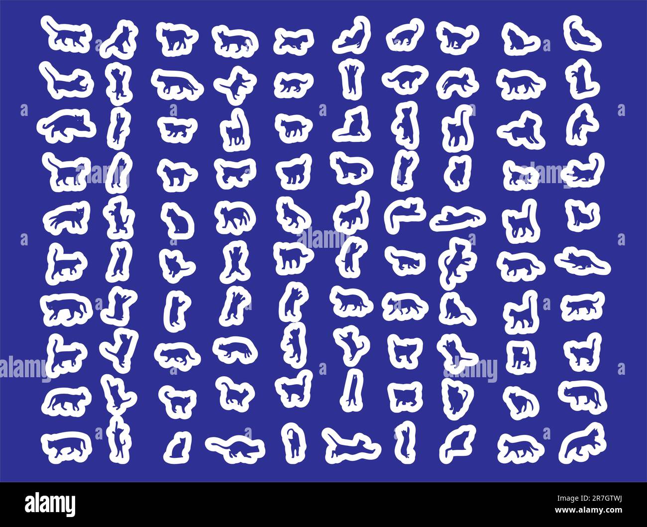 cats vector set icons Stock Vector Image & Art - Alamy