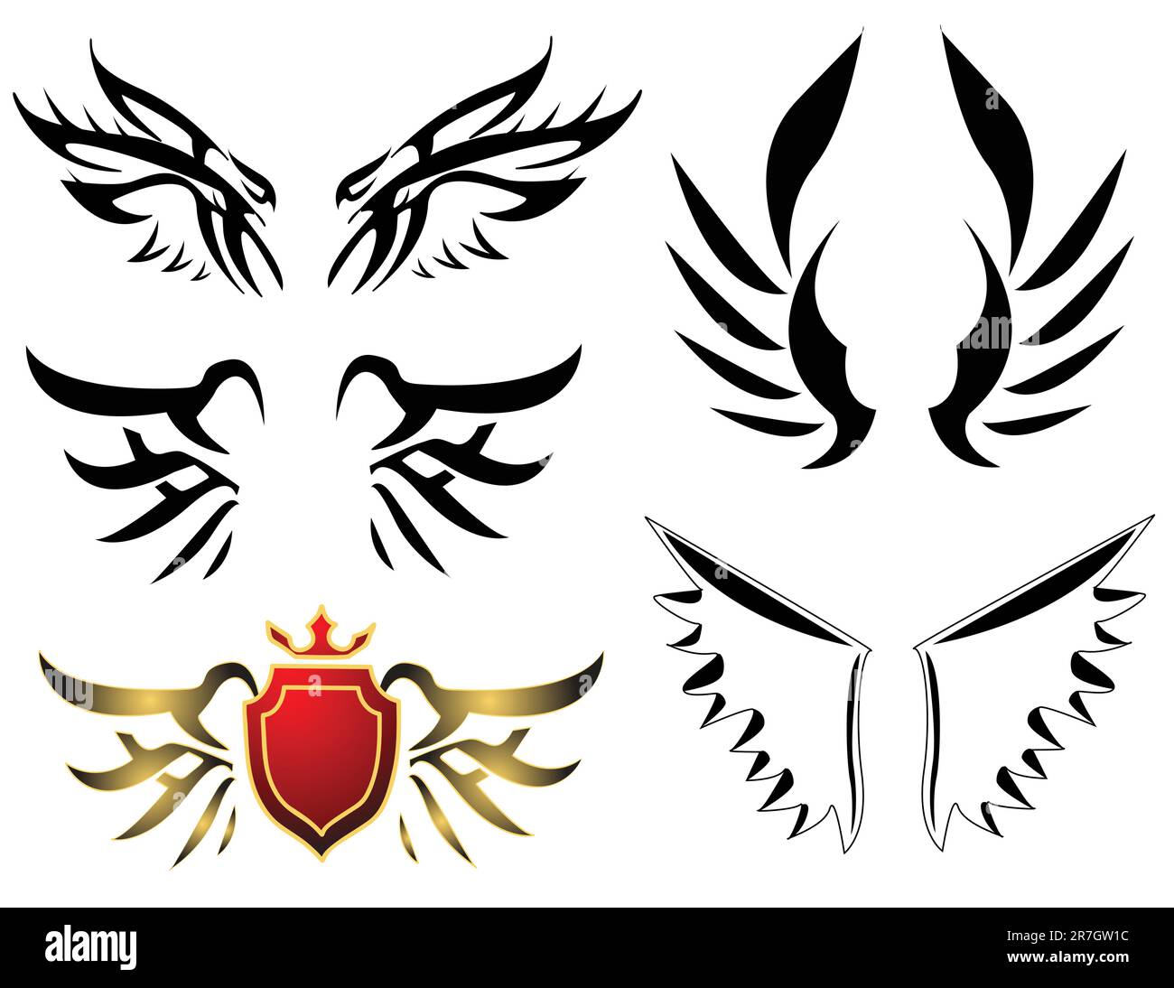 abstract vector wings Stock Vector Image & Art - Alamy