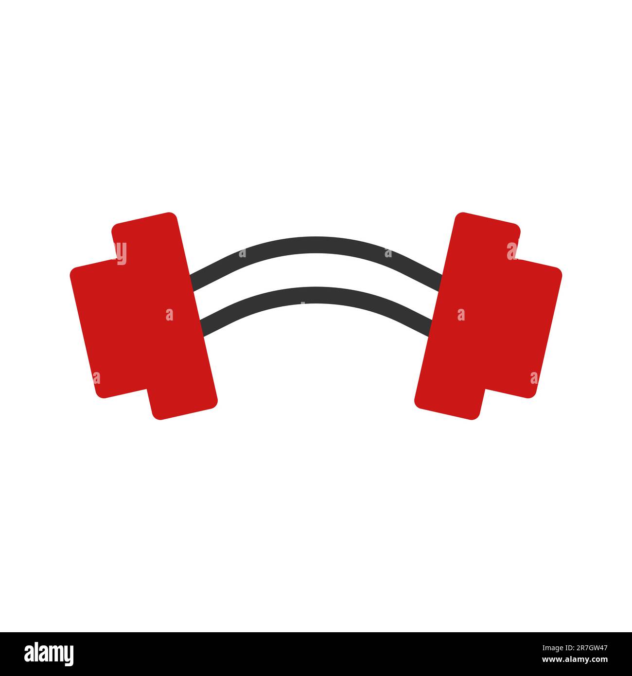 Red Dumbbell Icon