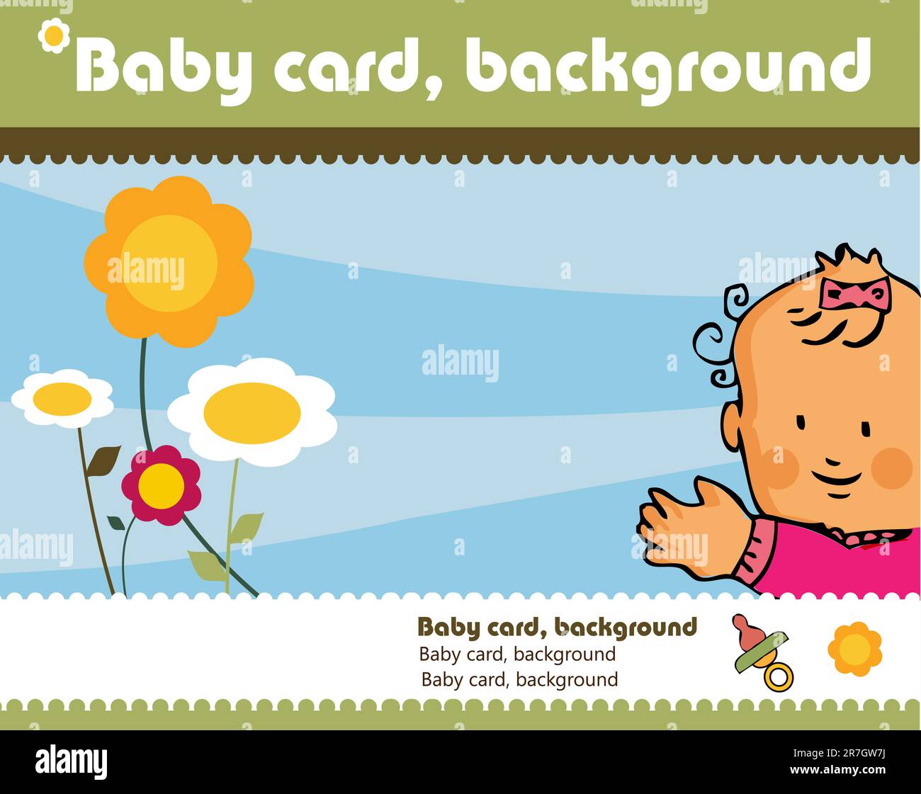 family kids background, fake paper card, presentation layout Stock ...