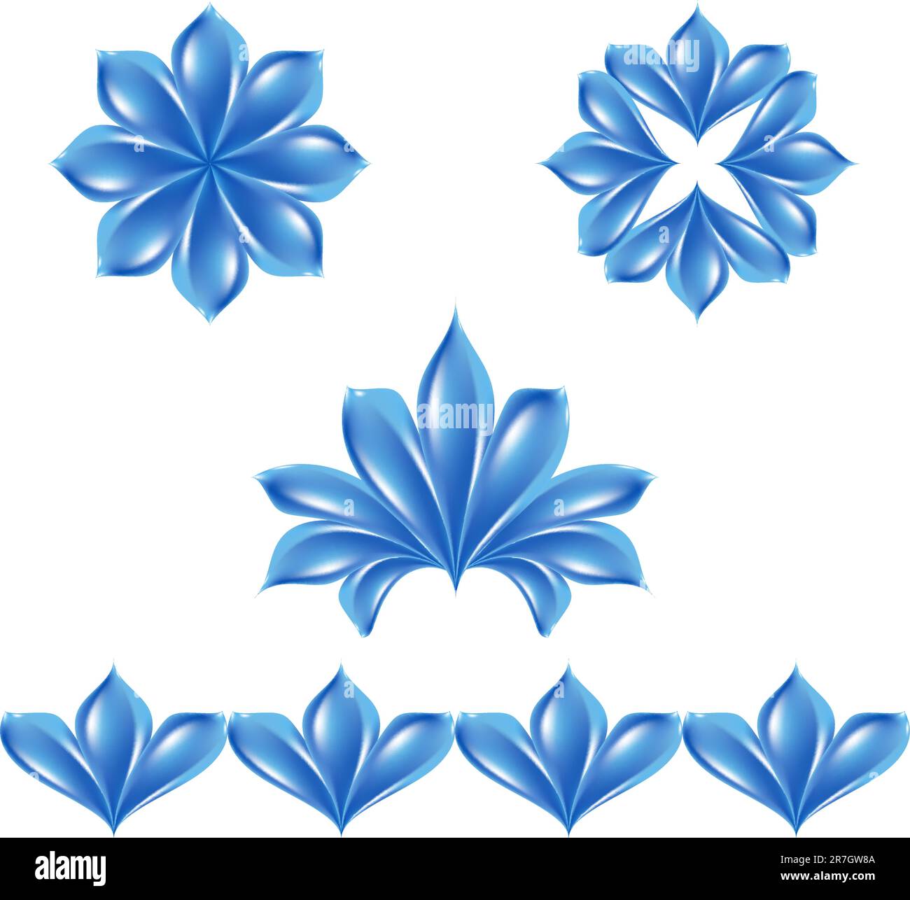 Natural tree white petals Stock Vector Images - Alamy