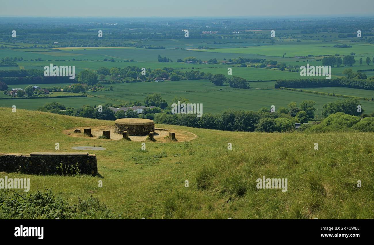 Wye Memorial Crown Overlooking Wye Village Stock Photo - Alamy