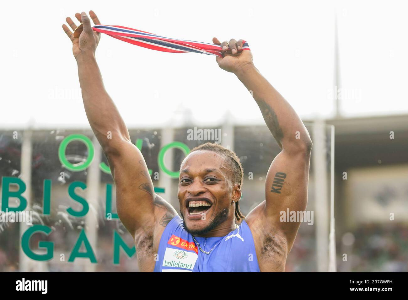 Oslo 20230615.Salum Ageze Kashafali set a world record in the 100 ...