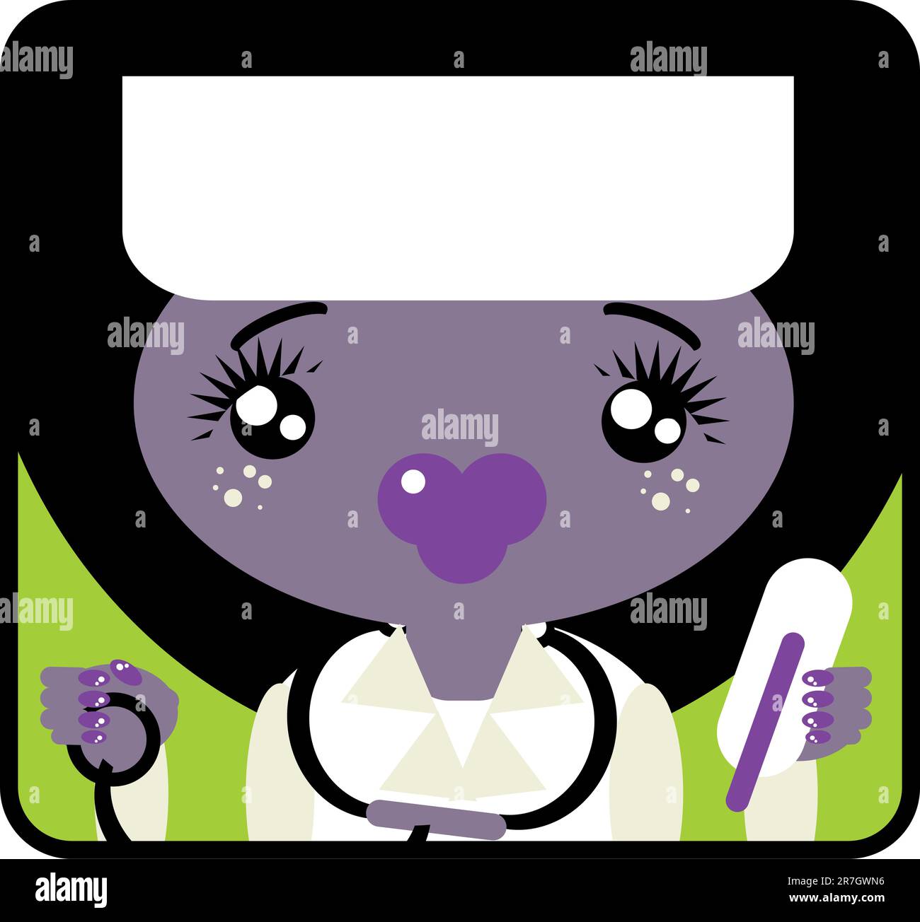 Portrait of a doctor. Cute Label Stock Vector Image & Art - Alamy