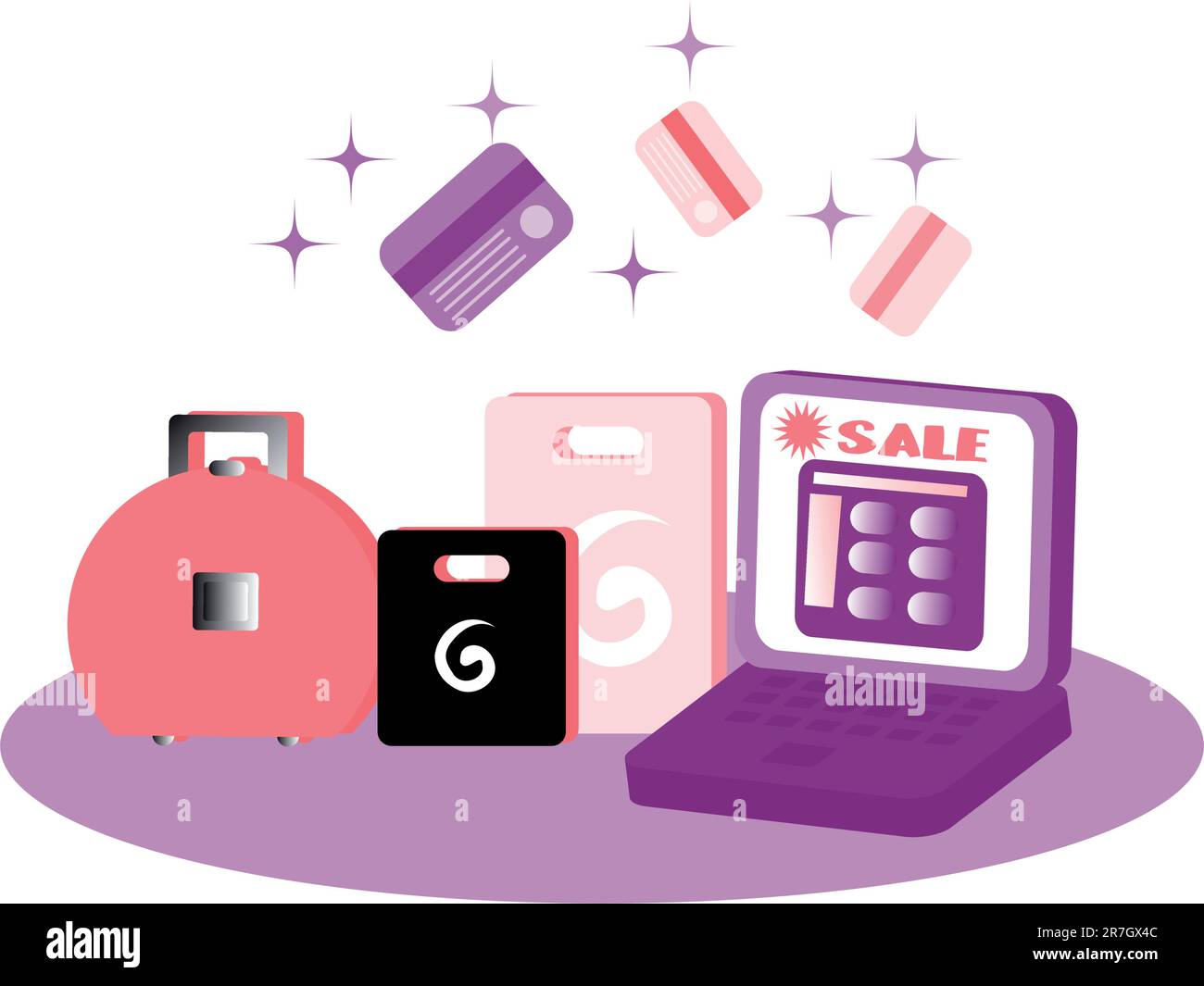 Shopping emblem Stock Vector Images - Alamy