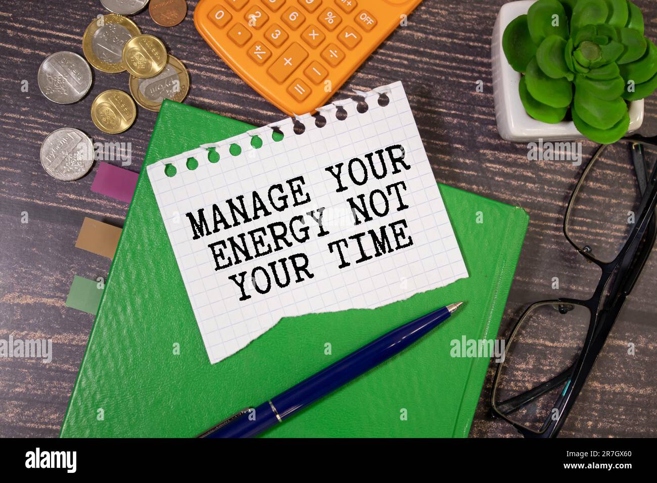 Business concept. Against the background of graphs and charts, a yellow ...