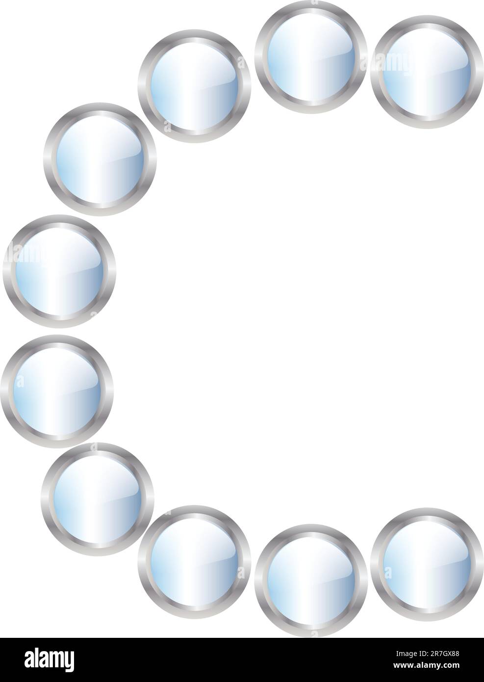 letter in button - vector Stock Vector Image & Art - Alamy