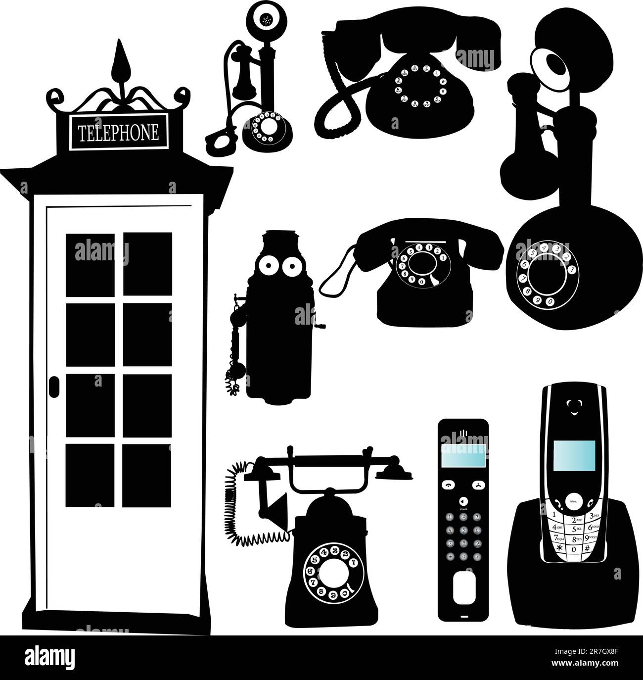 telephone collection - vector Stock Vector Image & Art - Alamy