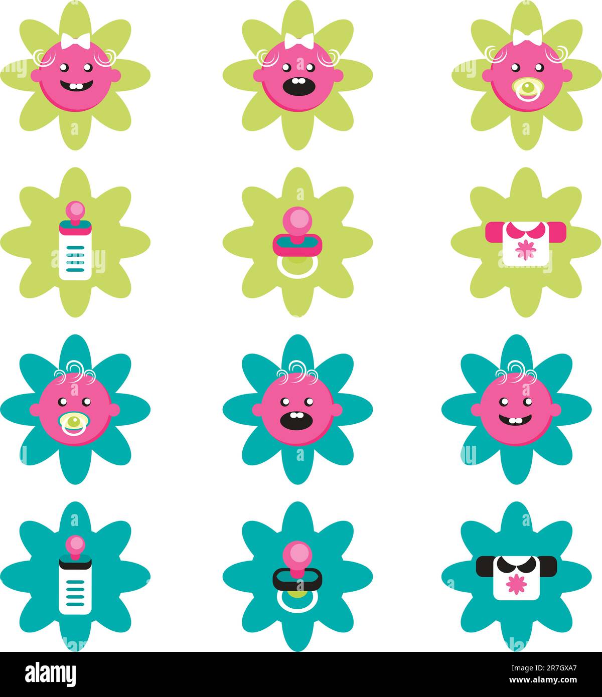Baby flower Stock Vector Images - Alamy