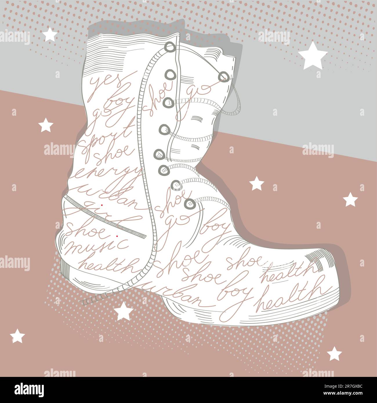 School boots Stock Vector Images - Alamy
