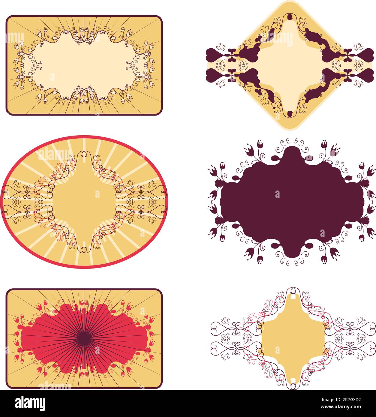 Set of vintage labels fake paper stickers Stock Vector Image & Art - Alamy