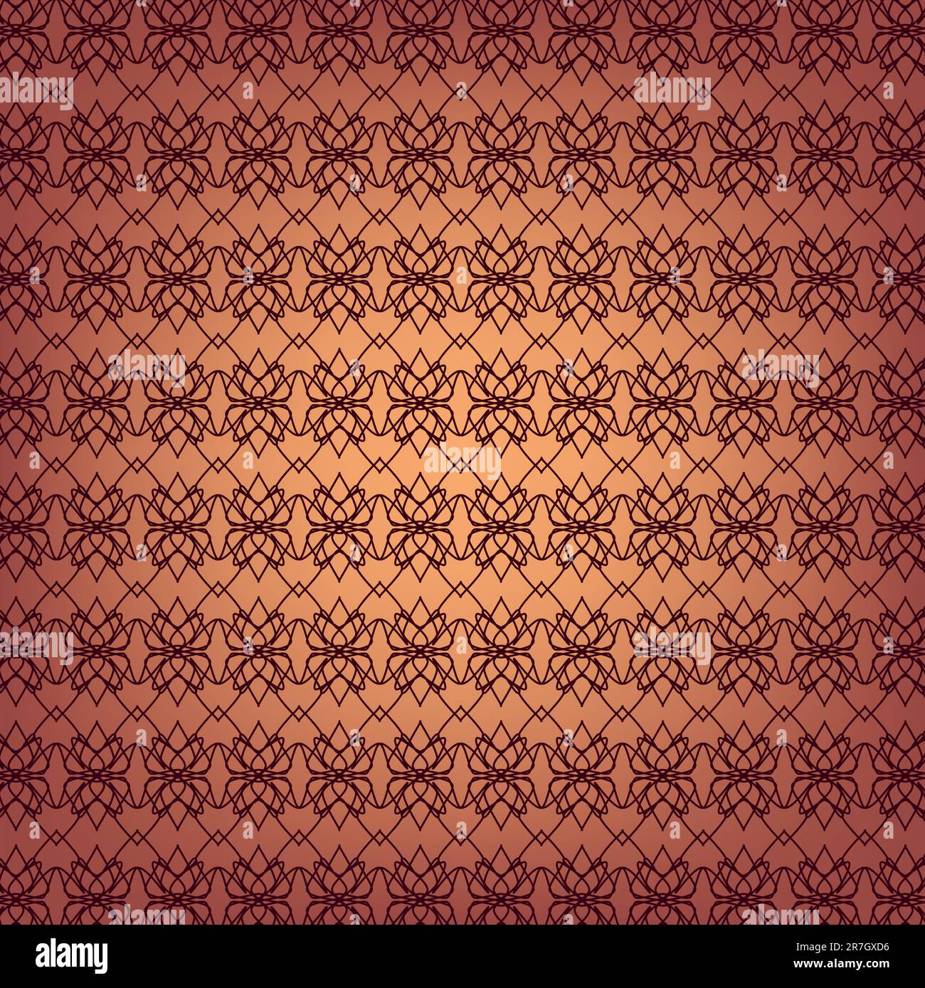 Seamless ornamental wallpaper pattern, vector illustration Stock Vector ...