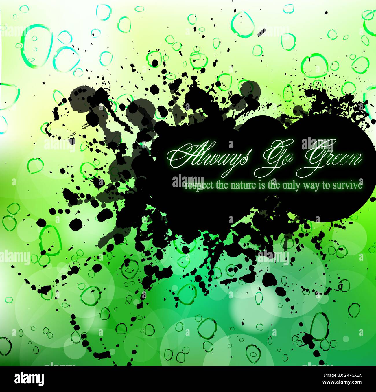 Green slogan Stock Vector Images - Alamy
