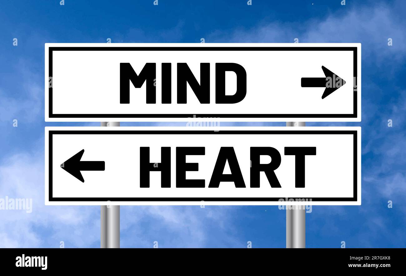 Mind heart road sign hi-res stock photography and images - Alamy