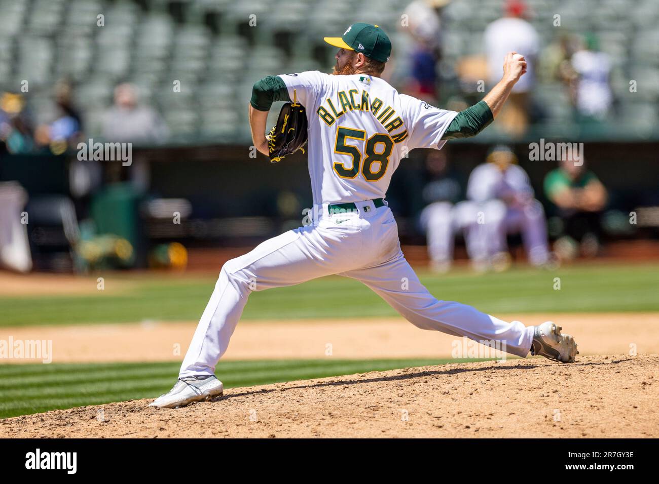 OAKLAND, CA - JUNE 15: Oakland Athletics Pitcher Paul Blackburn (58 ...