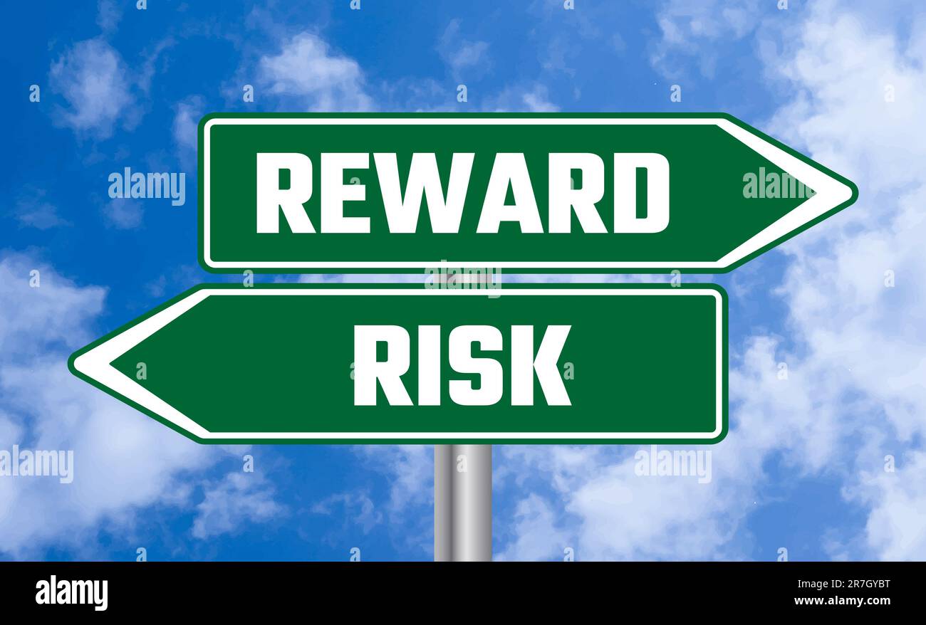 Reward risk road sign hi-res stock photography and images - Alamy