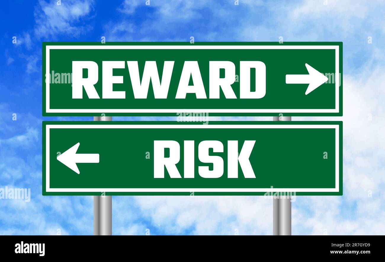 Reward risk road sign hi-res stock photography and images - Alamy